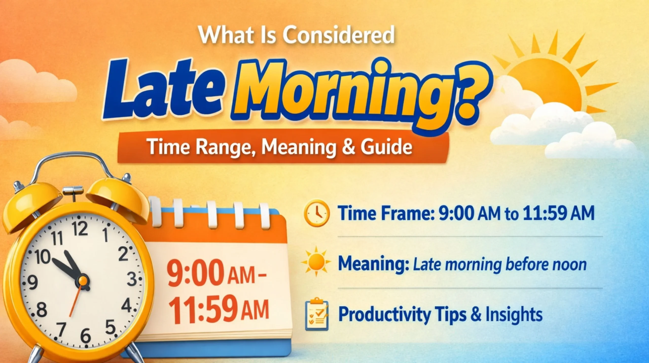 What Is Considered Late Morning? Time Range, Meaning & Guide