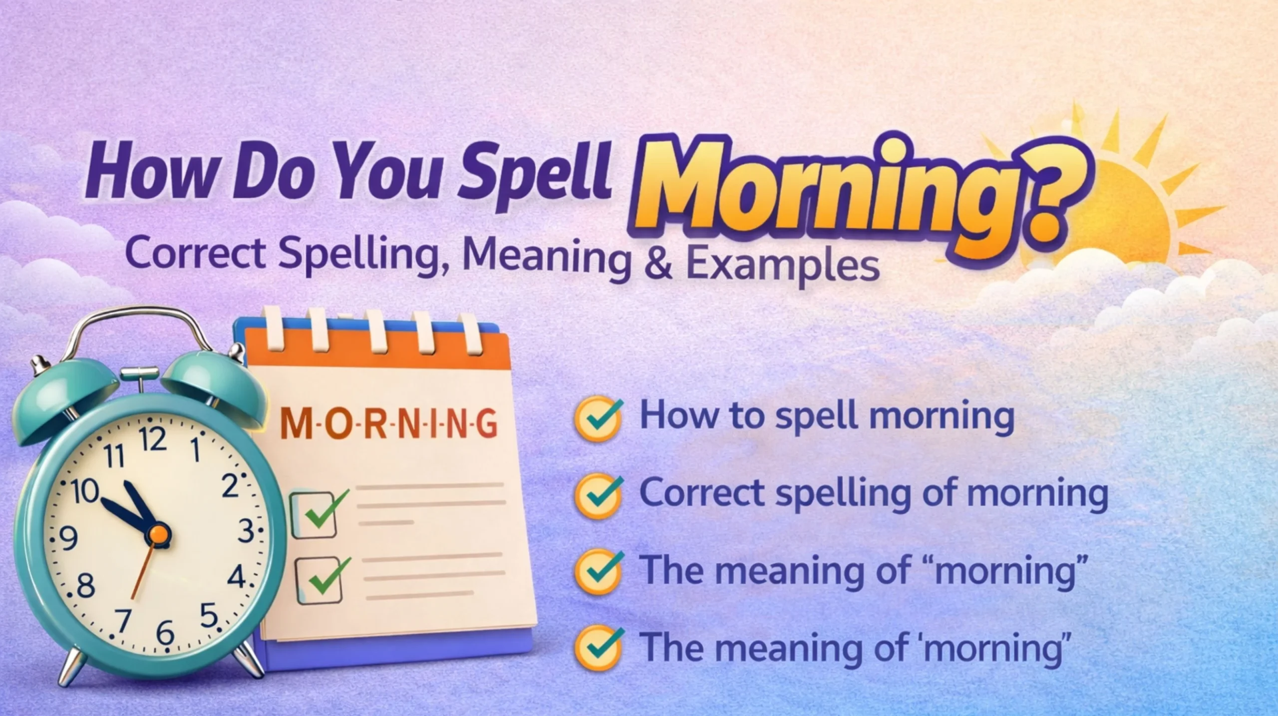 How Do You Spell Morning? Correct Spelling, Meaning & Examples