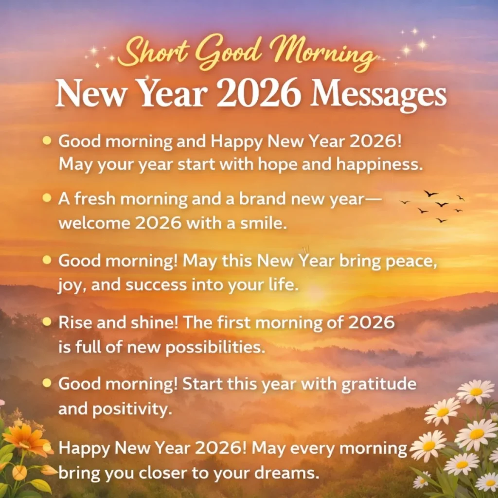 Good Morning New Year 2026 Messages, Wishes & Quotes